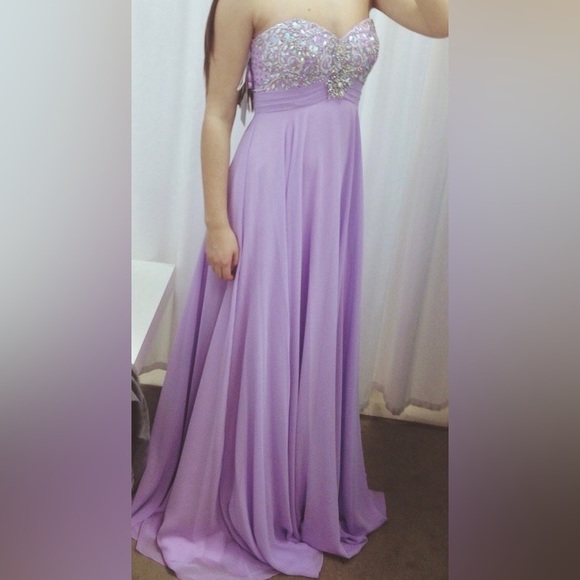 Dresses | Strapless Lavender Prom Dress | Poshmark